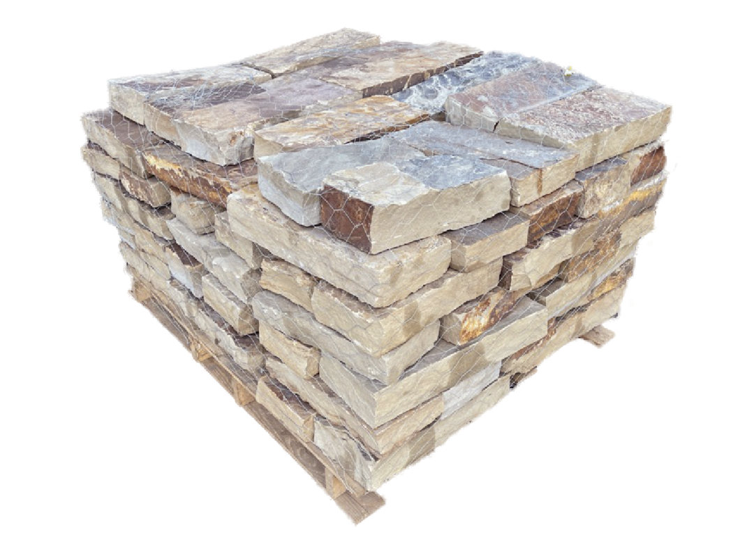 Canyon Gray 12″ Snapped Wall – Green Stone Company